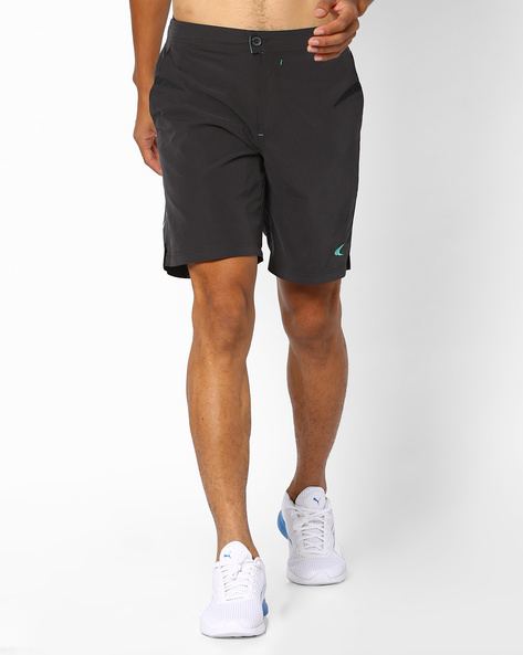 Buy Charcoal Grey PERFORMAX Basic Woven QuickDry Tennis Shorts | AJIO